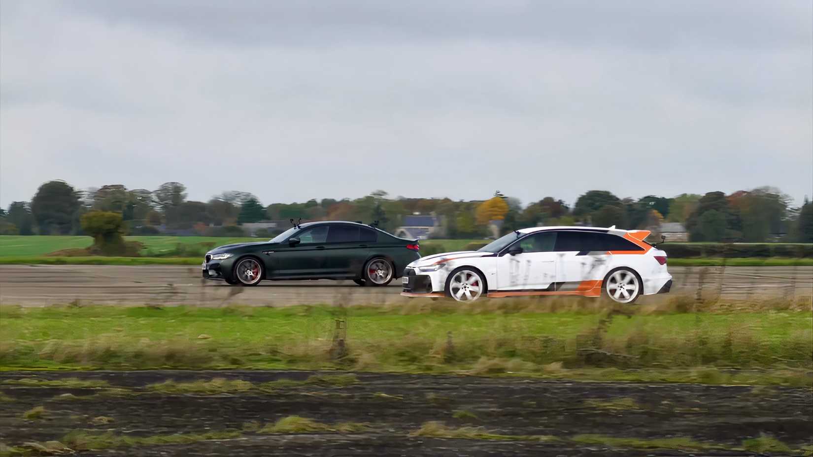 BMW M5 CS Destroys Audi RS6 GT And AMG E63 S In Quarter Mile Race