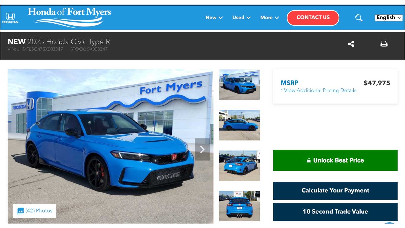 Honda Civic Type R Window Sticker Shows $15,000 Dealer Profit