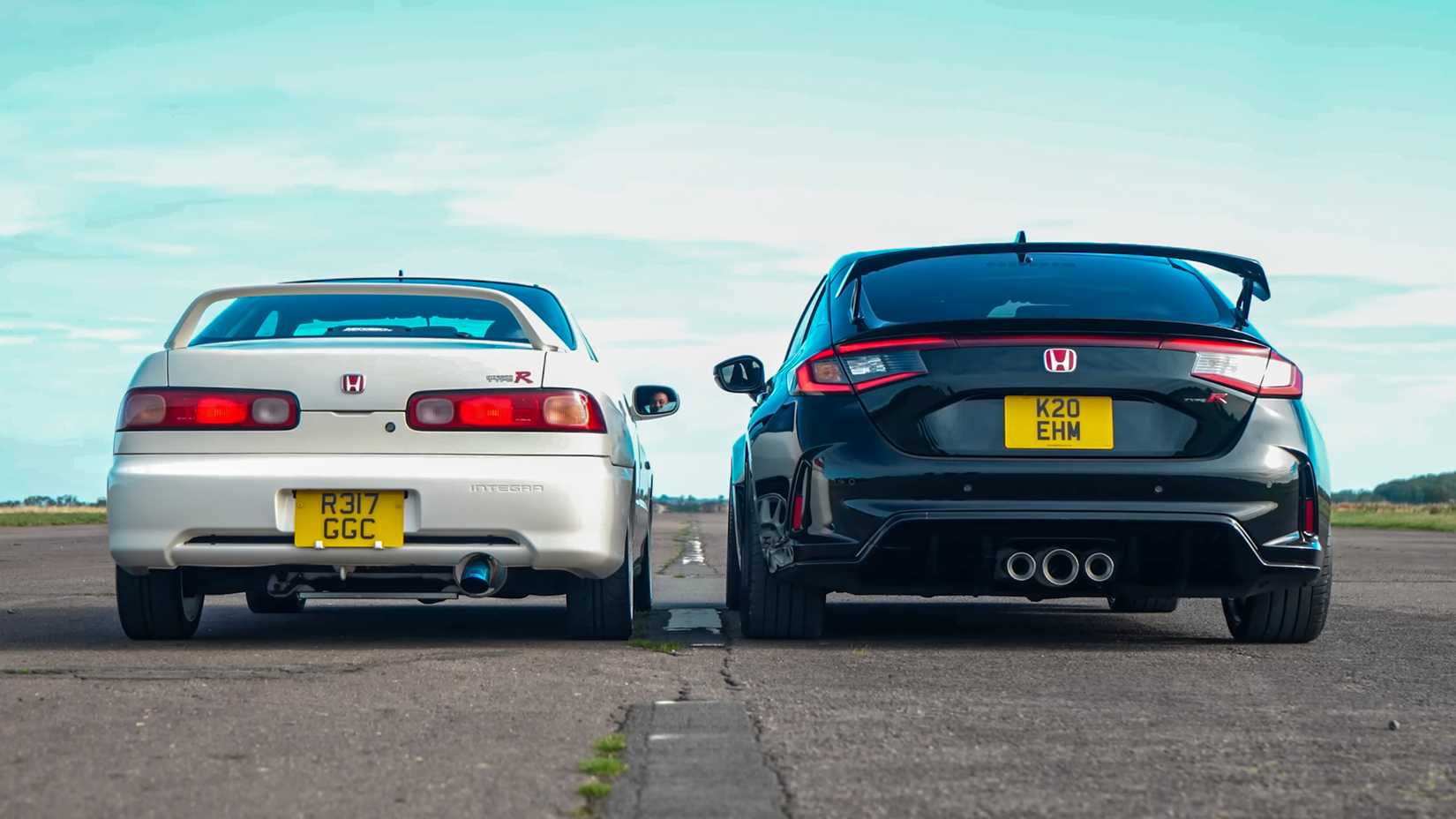 JDM Classic Integra Drag Races The New Honda Civic Type R