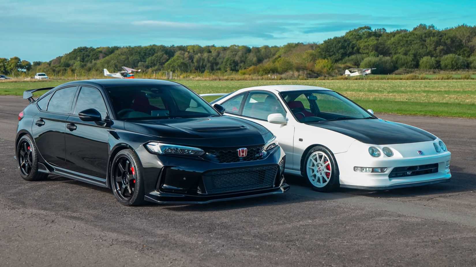 JDM Classic Integra Drag Races The New Honda Civic Type R