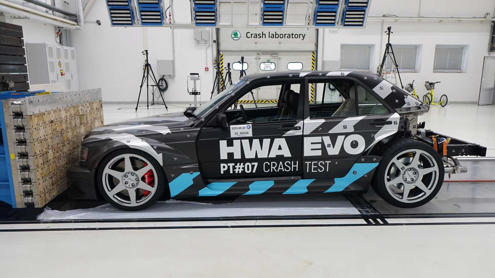 HWA AG Conducts Crash Test Of Rare Reimagined Mercedes EVO II