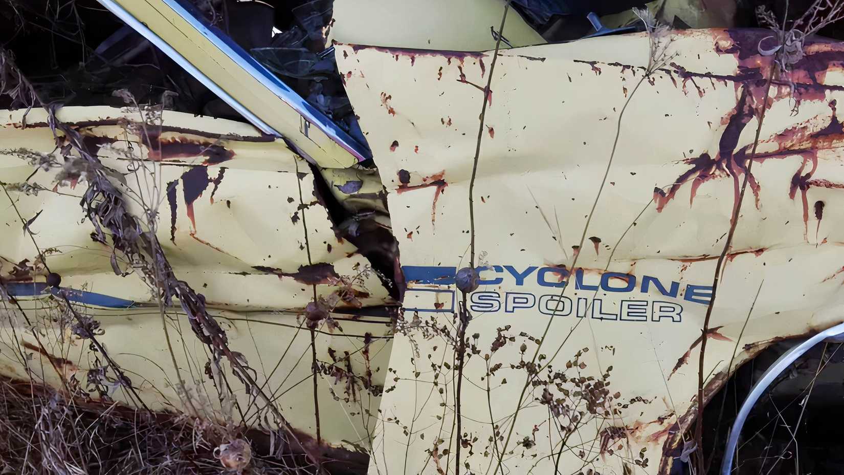 1970 Mercury Cyclone Spoiler Found Crushed In Junkyard