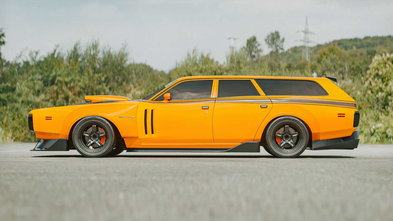 Exclusive 1971 Dodge Charger Widebody Wagon Rendering Stuns Muscle Car Fans