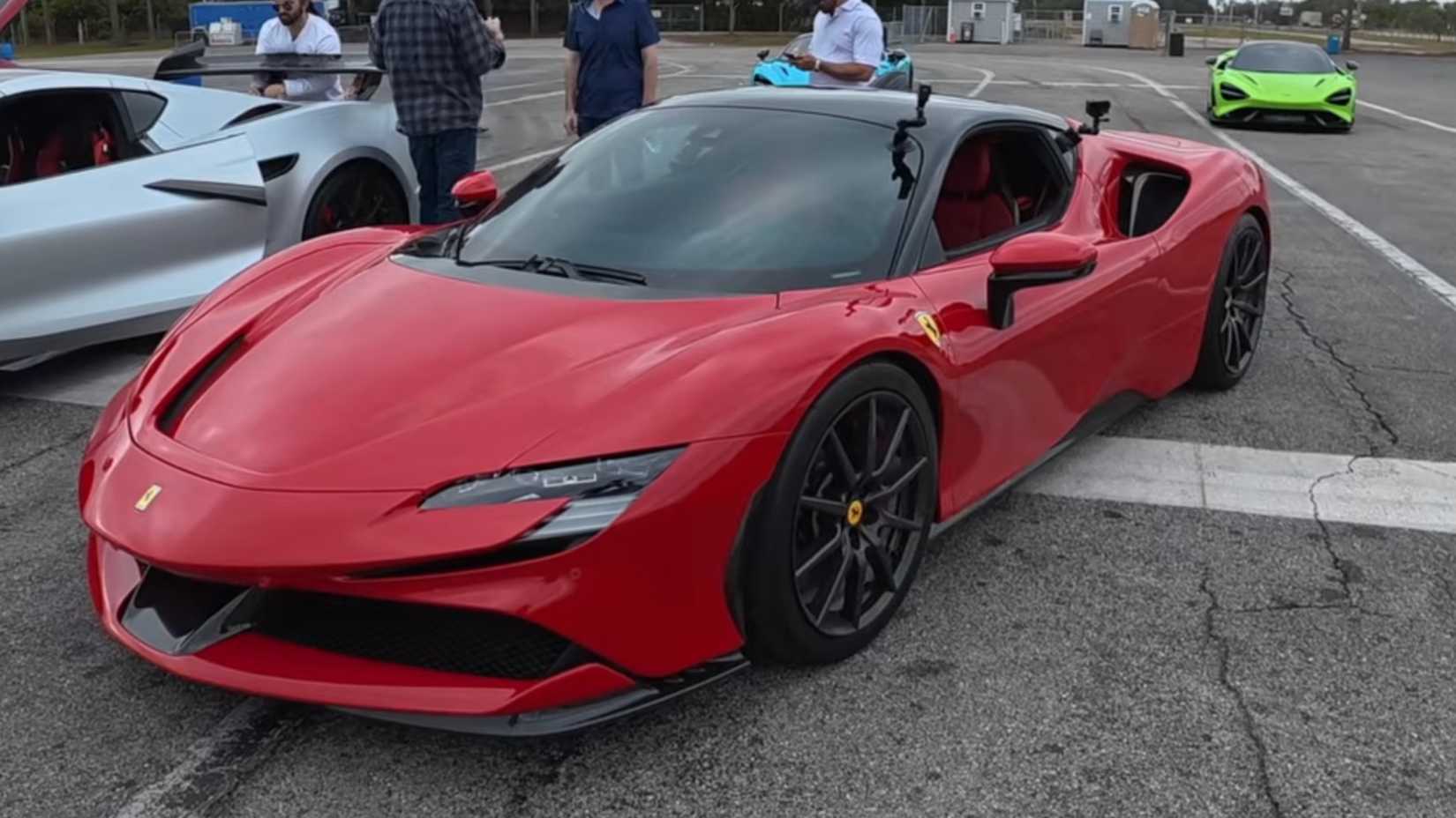 Chevrolet Corvette ZR1 Versus A Ferrari SF90 In A Quarter Mile Battle