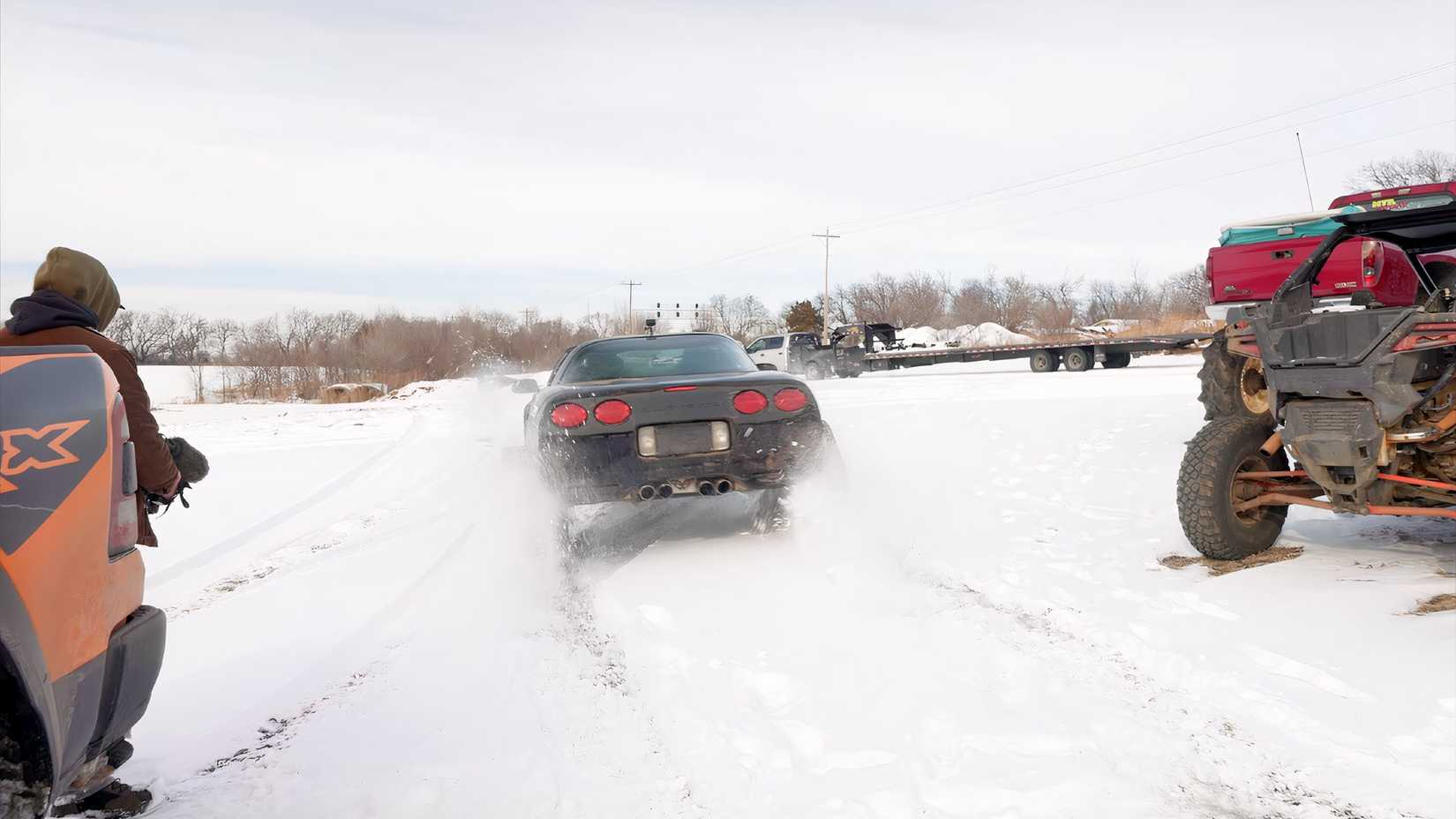 This Corvette On Snow Tracks Is As Wild As It Sounds