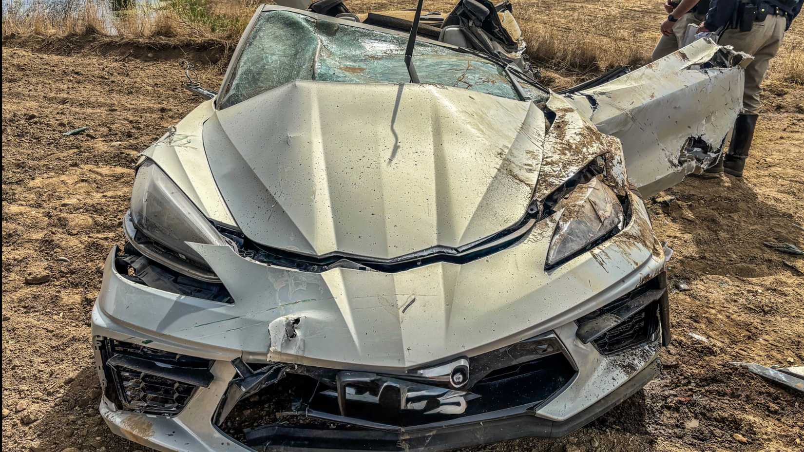 C8 Chevrolet Corvette Stingray Crashes In California