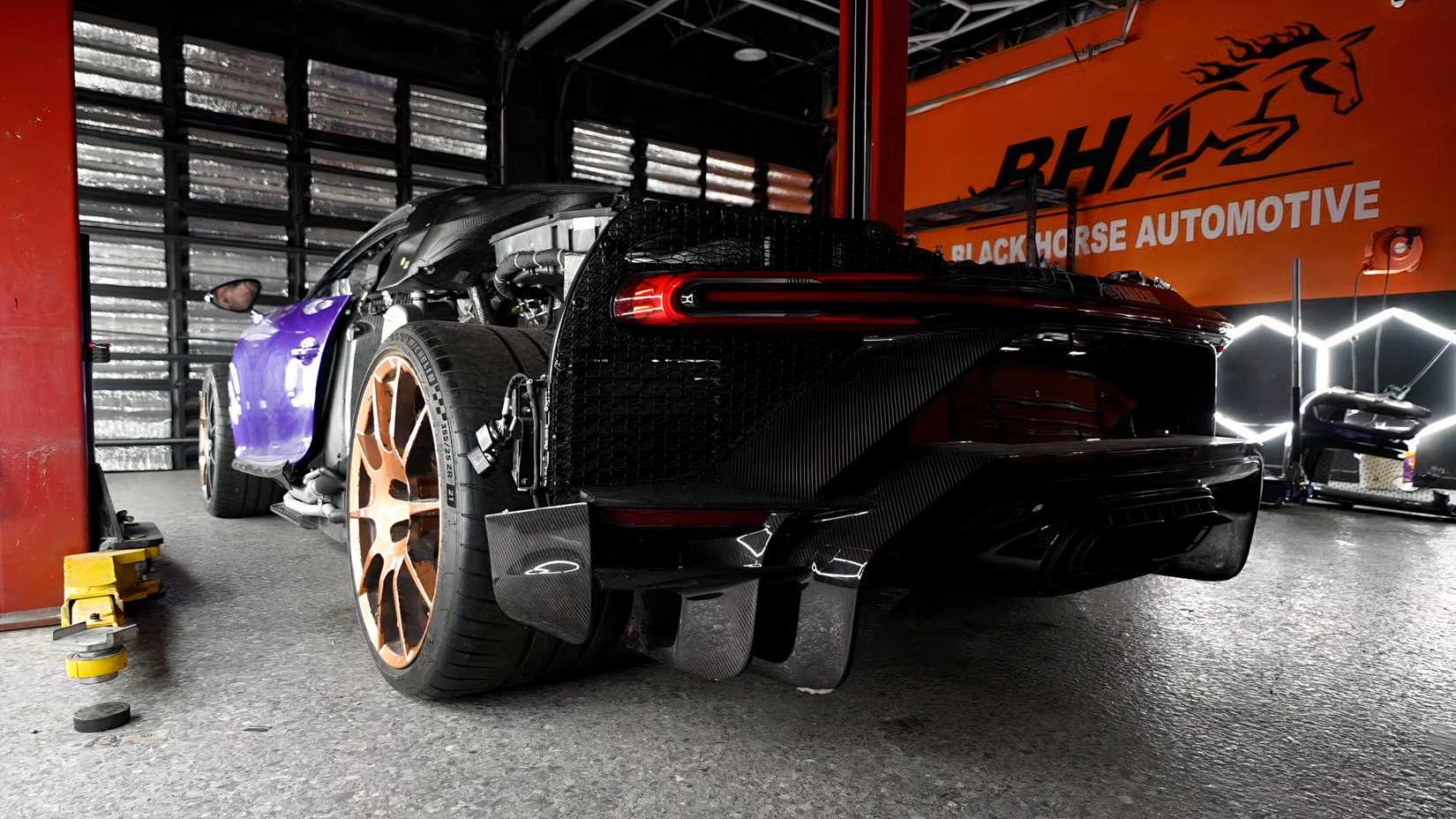 Crashed Bugatti Chiron Drives Again After Homemade Radiator Fix