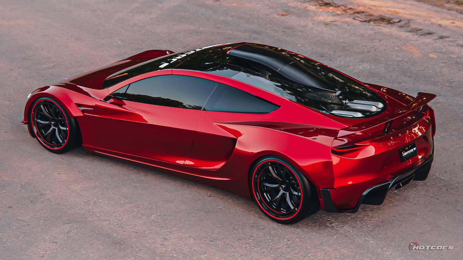 A Tesla Roadster With A Mid-Mounted V8 Is A Match Made In Heaven