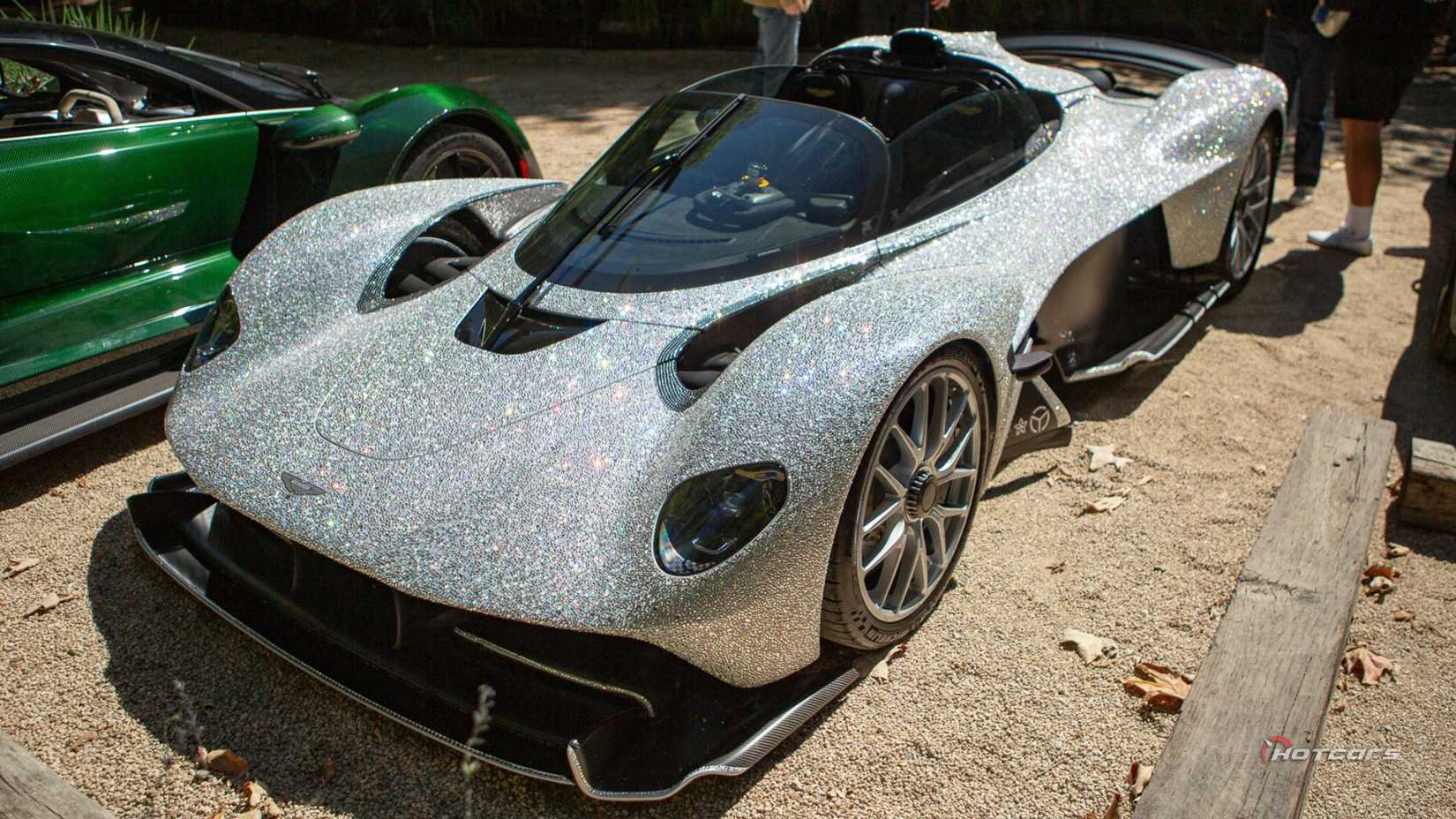 Crystal-Covered Aston Martin Valkyrie Spotted At Monterey